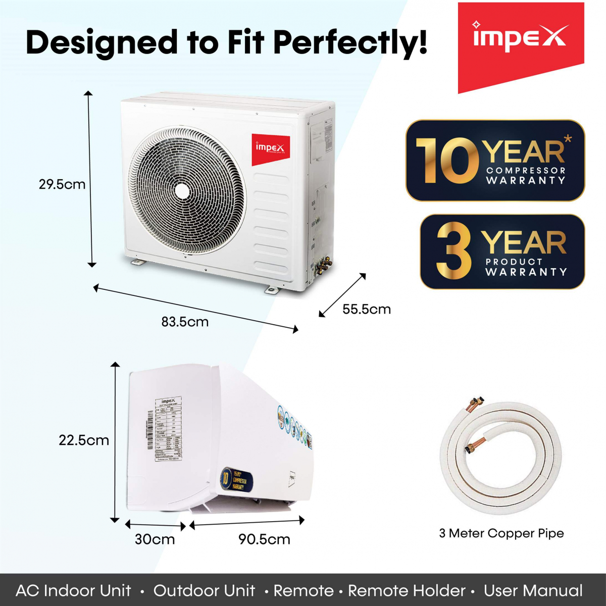 Impex i10RE | 1 Ton Room AC | Split Air Conditioners