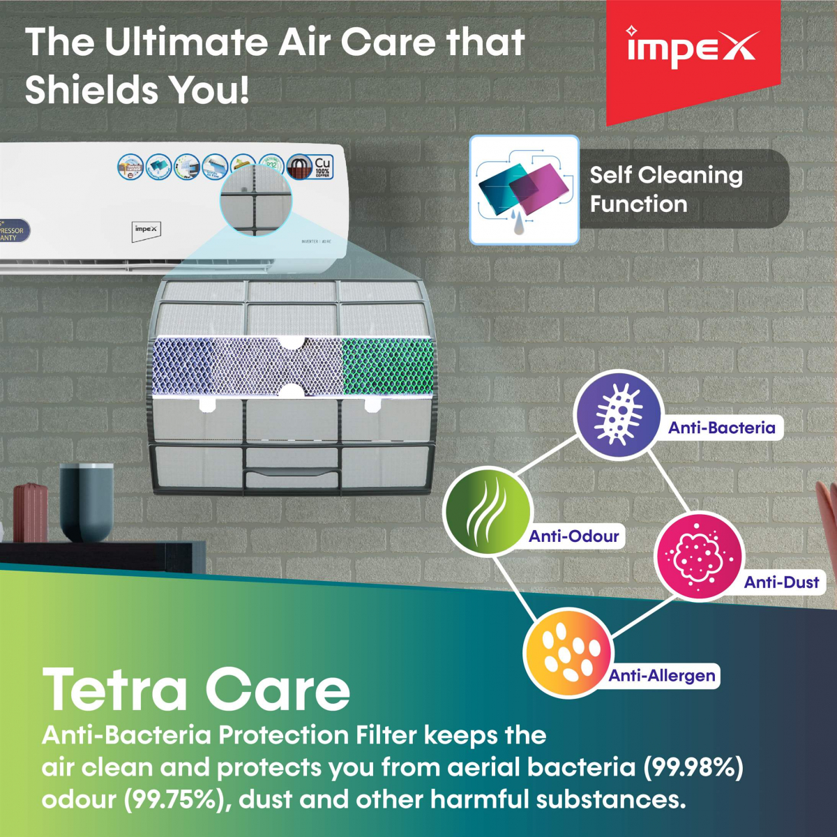 Impex i10RE | 1 Ton Room AC | Split Air Conditioners